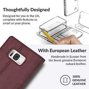 Snakehive Vintage Wallet for Apple iPhone 7 Plus || Real Leather Wallet Phone Case || Genuine Leather with Viewing Stand & 3 Card Holder || Flip Folio Cover with Card Slot (Plum)