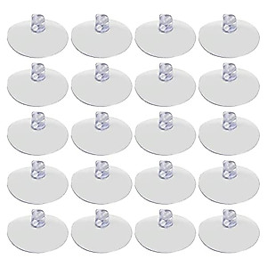 Cabilock 50Pcs 30mm Clear Powerful Suction Cup Sucker Pads Without Hooks PVC Reusable Sucker Pads Wall Hanger