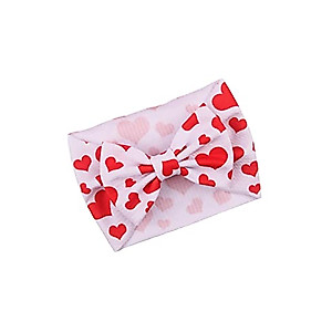 Valentine's Day Headband Turban with Bow for Baby Girls Hair Band Bowknot JHV12 (B1-Turban)