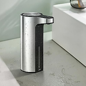 EKO Aroma Touchless Automatic Soap Dispenser for Kitchen and Bathroom, Liquid Hand Soap Dispenser, Water-Resistant and Rechargeable, 9 fl oz (Stainless)