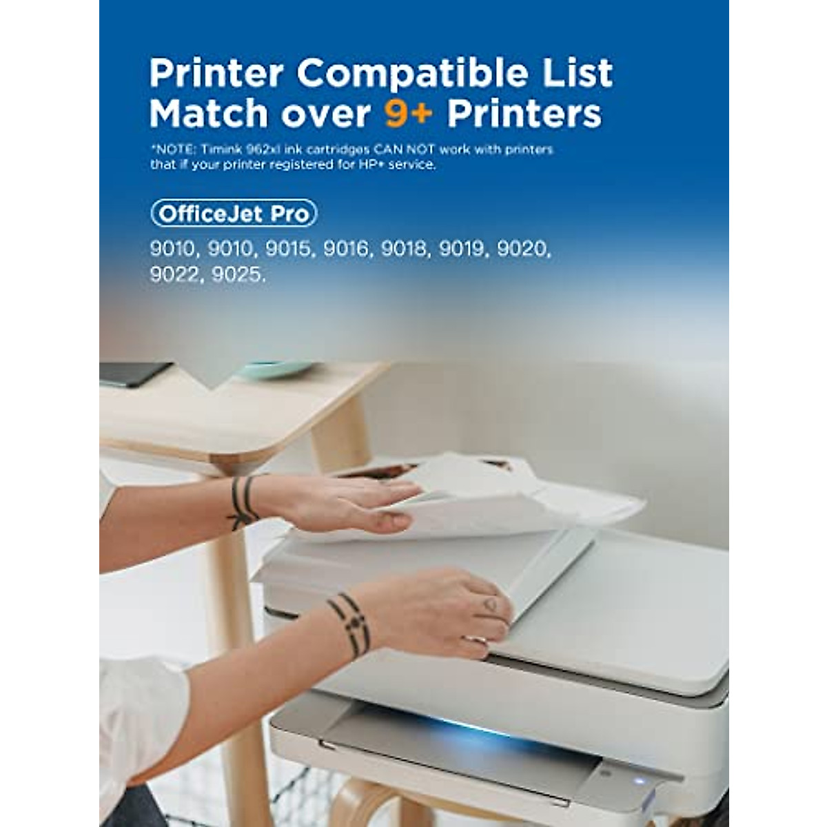 【4-Pack Larger Capacity】 962XL Compatible Ink Cartridge Replacement for HP 962 962XL Ink Cartridges Combo Pack for Work with HP OfficeJet Pro 9015 9025 9010 9018 9020 9012 Printer (BCMY-4 Pack)