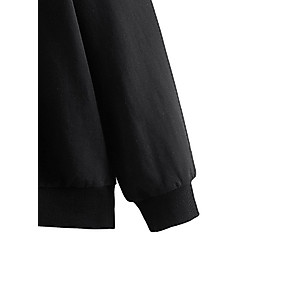 SOLY HUX Girl's Contrast Collar Letter Print Long Sleeve Pullover Top Sweatshirt Light Blue 10Y