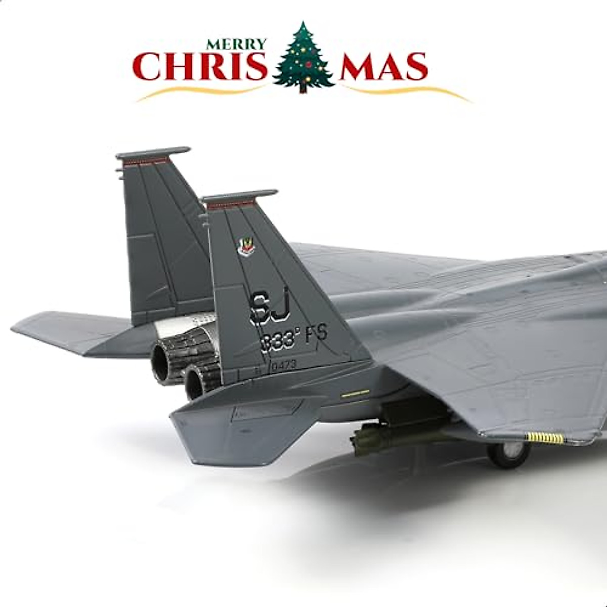 NUOTIE Classic American Eagle F-15E Twin-Engine Fighter Pre-Build Model Kits 1:100 Aircraft Alloy Diecast Airplane Military Display Model Aircraft for Collection or Gift