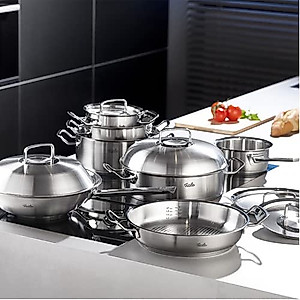 Fissler Original-Profi Collection Stainless Steel Serving Pan, with High Dome Lid, 3.2 Quarts