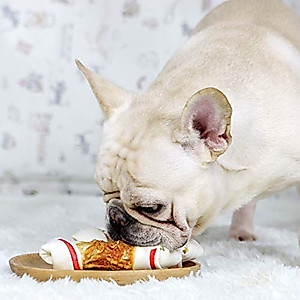 Jungle Calling Chicken Wrap Knotted Bones Dog Chews 6.5" Pack of 4, Long Lasting Beefhide Treats Real Chicken Wrap Rawhide Bones for Large Dogs Training Treats (3 Packs)…