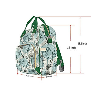 Personalized Diaper Bag Golden Crown with Sapphire Multi-Function Bags Large Diaper Backpack Customized Bag