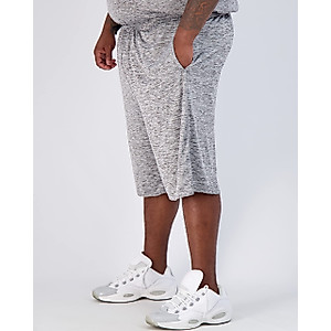 Real Essentials Men’s Big and Tall Quick Dry Fit Active Quick Dry Fit Active Athletic Workout Summer Gym Clothes Sleeping Basketball Gym Shorts Casual Lounge Elastic Running, Set 3, 4X, Pack of 3