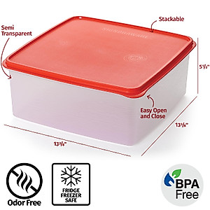 Plastic Storage Containers with Lids - 11L Storage Bins with Lids – Airtight Plastic Storage Bins for Food Storage, Pet Food, Rice– Stackable Clear Organizing Bins for Toy Storage, Garage, Pantry