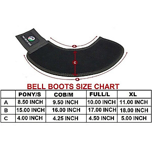 RIDING GEARS Horse Medicine Brushing Boots Horse Bell Boots Leg Wraps Protection Gear Set of 4 and Set of 6 (Large/Full, Black (Set of 6))