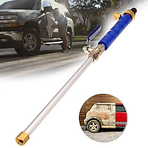 High Pressure Power Washer Spray Nozzle, 18in Garden Hose Wand for Car Window Pet Washing and Plant Watering, Blue