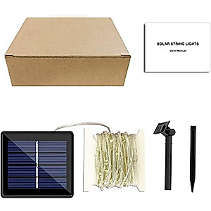 SOLARMKS Solar String Lights,200 LED Solar Lights Outdoor 8 Modes Blue Christmas Lights Waterproof Solar Fairy Lights for Pool Garden Patio Wedding Party Christmas Holiday Outdoor Decorative