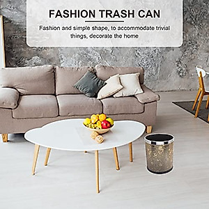 Operitacx European Trash Can Double Layer Wastebasket Decorative Garbage Lidless Waste Paper Basket Container for Bathroom Bedroom Kitchen Home Hotel KTV