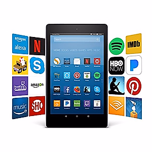 Fire HD 8 Tablet with Alexa, 8" HD Display, 16 GB, Black - with Special Offers (Previous Generation – 7th)