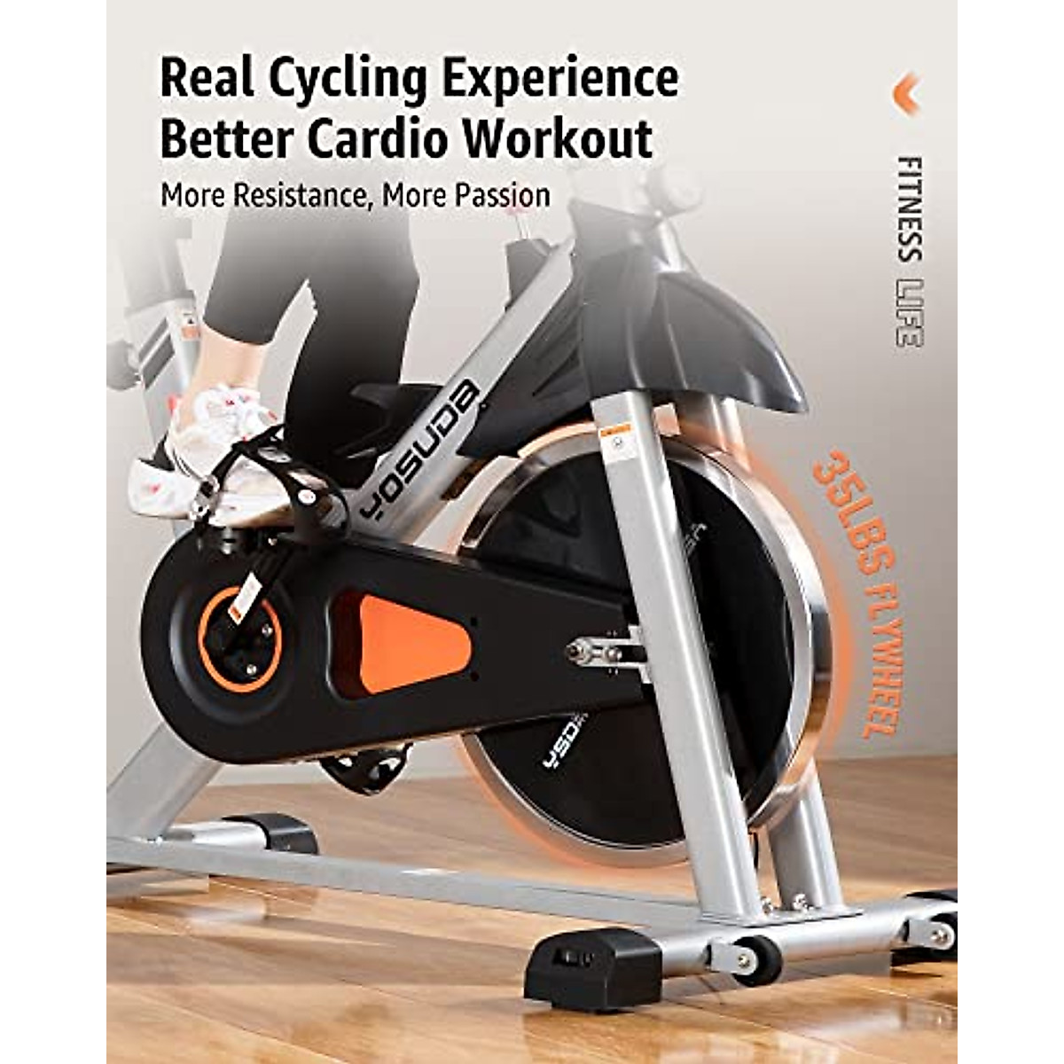 YOSUDA Indoor Cycling Bike Stationary - Cycle Bike with Ipad Mount & Comfortable Seat Cushion