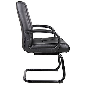 Boss Office Products Coressoft Mid Back Guest Chair in Black