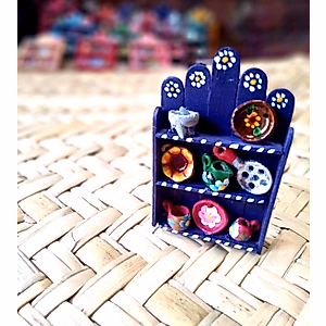 Generic JDProvisions 12 Pieces Miniature Mexican Mugs Jarritos Pottery Ceramic Mud Handpainted for Arts and Crafts Party Favor Decorations