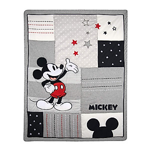 Lambs & Ivy Disney Baby Magical Mickey Mouse 3-Piece Crib Bedding Set - Gray