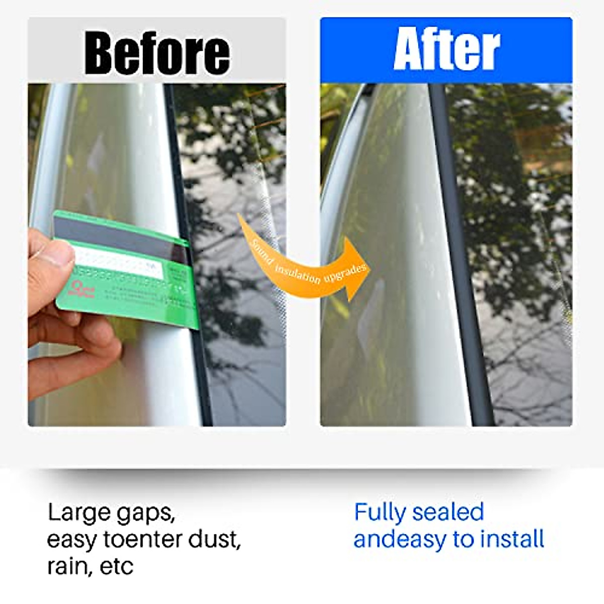 Smeyta Weather Stripping Door Seal for Car,Rubber Car Door Seal Weather Stripping,19.6FT T Shape Windshield Seal for Sunroof Front Rear Windshield Seal 2PC(9.8FT 0.55INCH+9.8FT 0.75INCH)