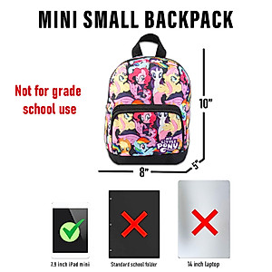 Fast Forward My Little Pony Mini Backpack Set - 10” Canvas My Little Pony Backpack with Front Pocket and Bottle | My Little Pony Backpack Bundle