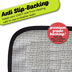 Car Seat Protector by Lebogner - “2 Pack” Luxury Anti-Slip Mat Cover Protector to Keep Clean and Protect Your Auto Leather and Upholstery Seats from Damage, Includes 2 Handy Mesh Storage Pockets