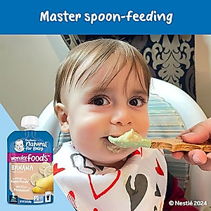 Gerber Baby Food Pouches, 2nd Food for Sitter, WonderFoods, Banana, 3.5 Ounce (Pack of 12)