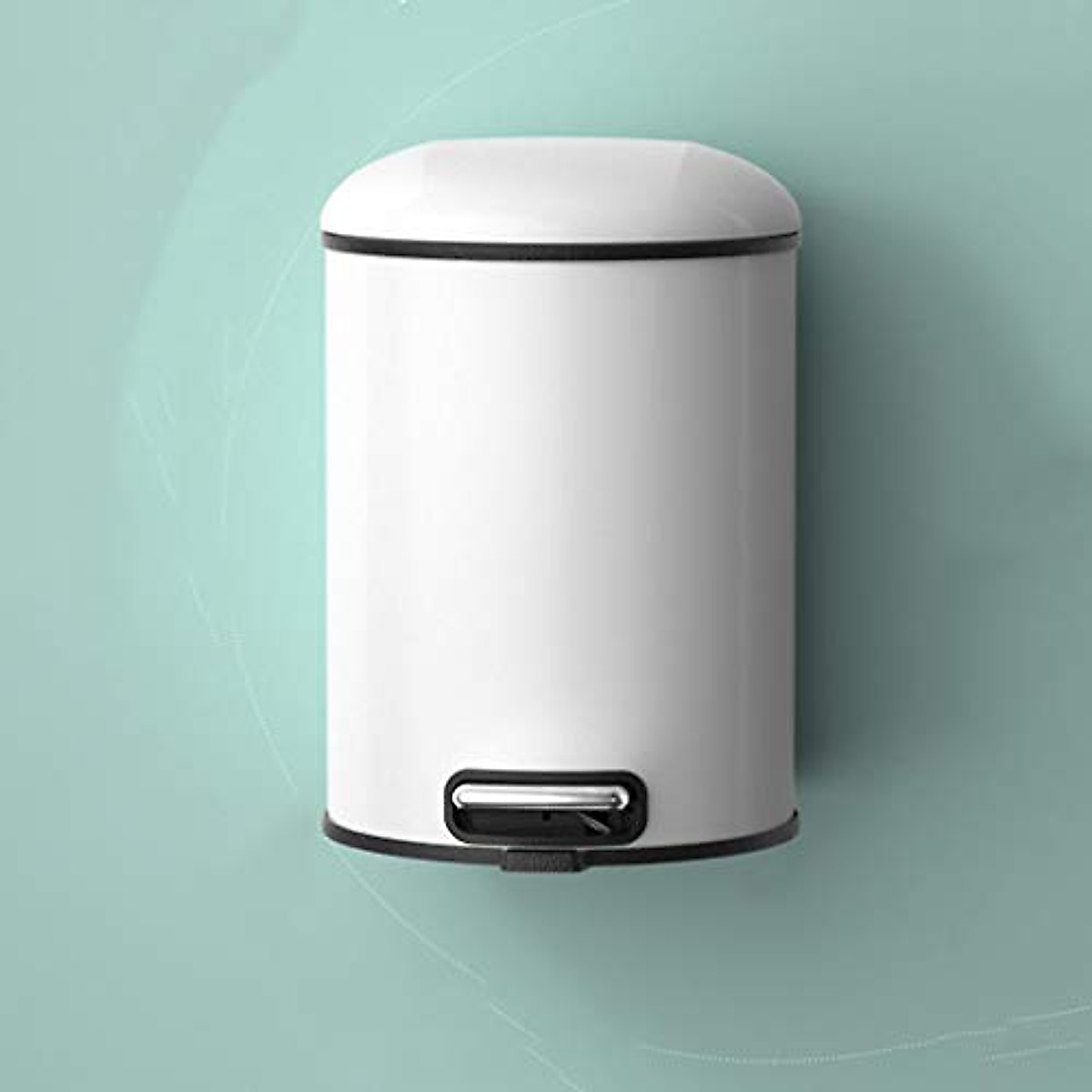 WPYYI Black White Bedroom Marble Trash Can Kitchen Cute Bathroom Bucket Garbage Bin ( Color : D , Size : 12L )