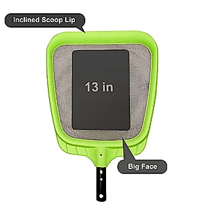 Sepetrel Pool Skimmer - Reinforced Frame & Large Opening Durable Nylon Leaf Rake Net,for Spa Pond Swimming Pool, Pool Cleaning Supplies and Accessories, (Pole Not Included)