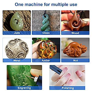 Engraving Pen with LED Light,USB Rechargeable Engraver Pen with 35bits,Mini Electric Engraving Machines Etching Pen Cordless Handheld Etcher Engraver Tool for DIY Jewelry Metal Wood Stone Glass (Blue)