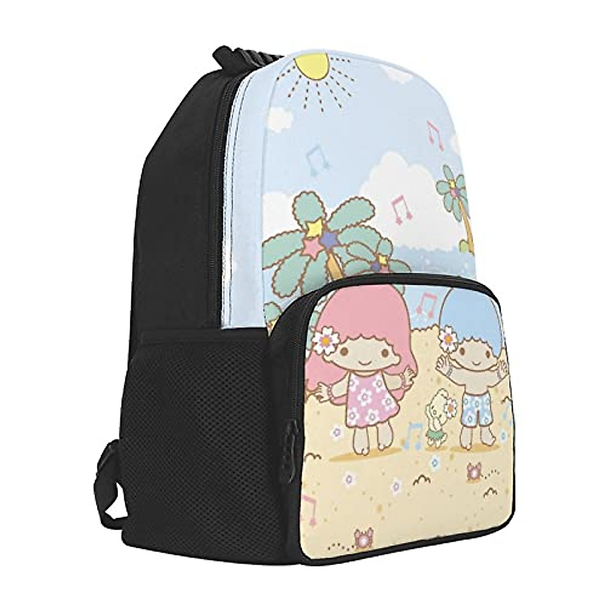 Little-twin-stars Backpack School Bag Student Stylish Unisex Rucksack Apply to Teen Boys and Girls 16 inch