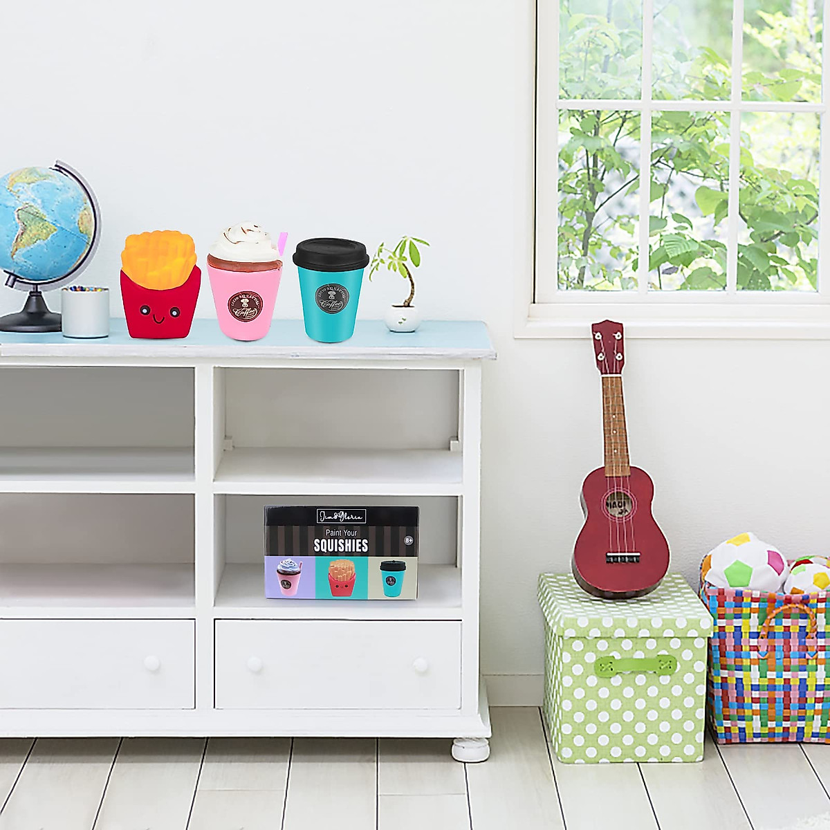 Jim&Gloria DIY Jumbo Squishies Paint Your Own Art And Crafts Kits Kawaii Squishy Toys For Boys And Girls Teens or Kids Birthday Gifts, Christmas Stockings Stuffers Thanksgiving Gift Basket (Pack of 3)