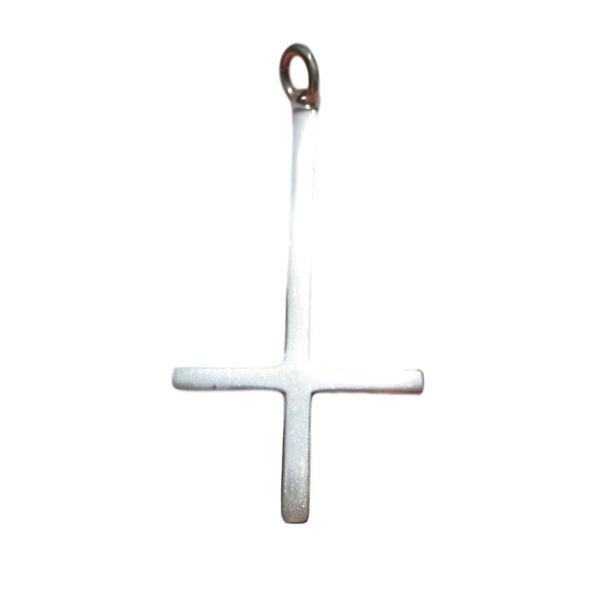 Himalayan Treasures 925 Silver Extra Large Petrine Saint Peter's Inverted Cross Satanic Pendant A20