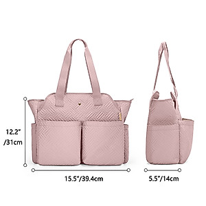 Fasrom Nurse Bag for Work Nurses with Laptop Sleeve, Clinical Tote Bag for Nursing Students or Doctors, Pink (Empty Bag Only)