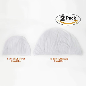 Delta Children, Baby Mosquito and Bug Nets for Strollers & Joggers, Pack n' Plays, Infant Car Seats & Bassinets. 2-Pack. Breathable with Elastic for Easy fit