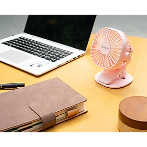 Handheld Fan, Portable Mini Fan in 5 Speeds Adjustable, Personal Fan Digital Display, USB Rechargable Small Fan with Base for Indoor Office Outdoor Home Travel (Blue)