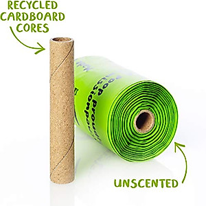 PLANET POOP Home Compostable Dog Poo Bags 30, XL Sized Cat Litter Box Clean-up Doggy Waste Bag with Handles, Pooper Scooper Swivel Bin, Biodegradable for Dogs Extra-Large Grocery Size Eco Pet Supplies