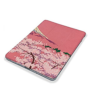 Cute Sakura Tree Japanese Flower case Compatible with iPad Mini Air Pro 7.9 8.3 9.7 10.2 10.9 11 12.9 inch Pattern Cover New 2022 2021 Trifold Stand 3 4 5 6 7 8 9 Generation (12.9 Pro 3/4/5 gen)