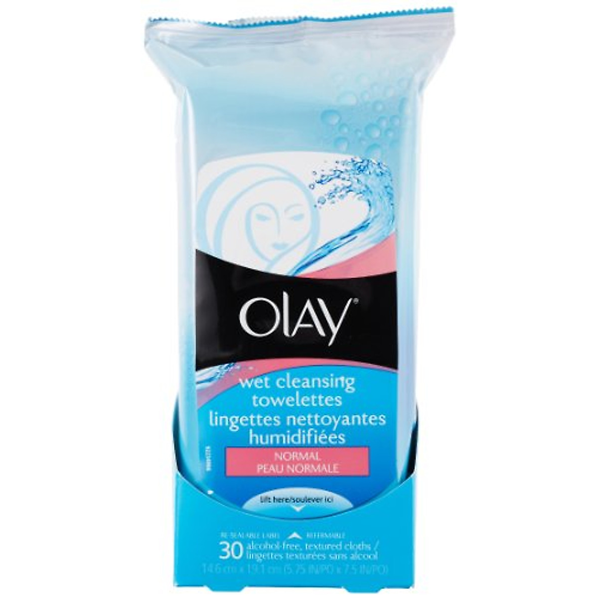 Olay Normal Wet Cleansing Cloths, 30-Count (Pack of 2)