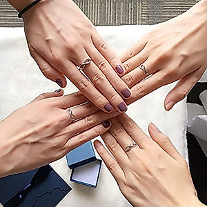 Roy Rose Jewelry Custom Engravable Infinity Ring in Silver Color for Best Friends, Birthday Gift, Mother's Day Gift, Promise Ring (5.5)