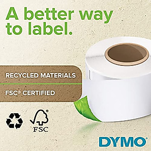 DYMO LW Durable Industrial Labels for LabelWriter Label Printers, White Poly, 2-5/16” x 4”, 1 Roll of 300