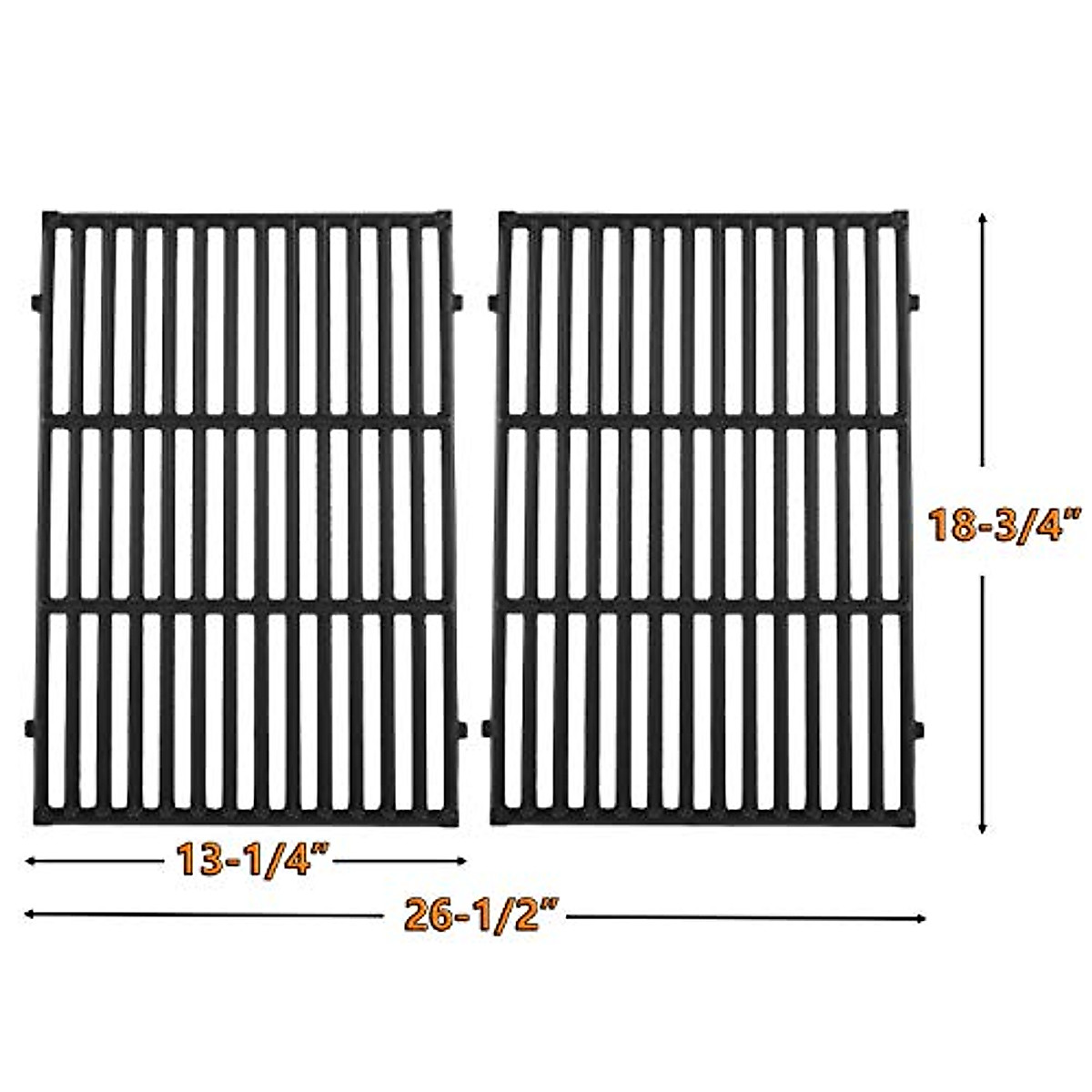 66096 Cast Iron Cooking Grates and 66796 Flavorizer Bars for Weber Genesis II 600 Series Genesis II E-610 S-610 Genesis II LX E-640 S-640 Gas Grills, 11 Pcs Heat Plates Replace for Weber 91611, 66034