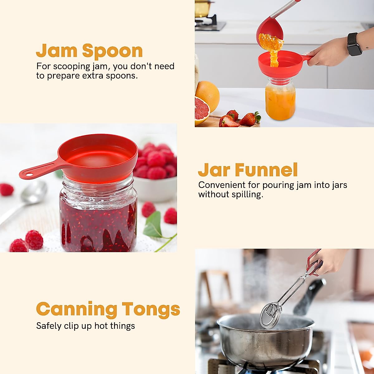 BriSunshine 21.5 QT Stainless Steel Canning Pot with Lid, Rack & Canning Tools Set, Canning Supplies Kit Water Bath Canner for Beginner