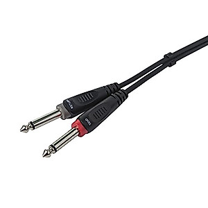 Monoprice 1/4-Inch TRS Male to Dual 1/4-Inch TS Male Insert Cable - 10 Feet - Black