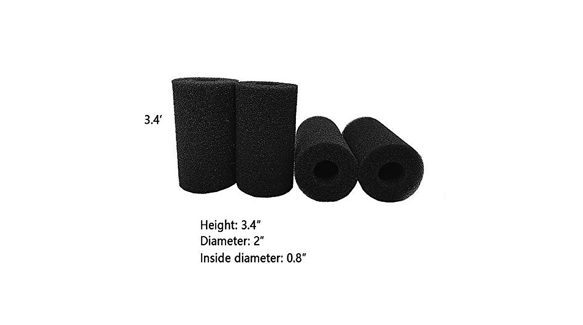 HuYaYa Aquarium Pre-Filter Sponge Rolls - 4 Pack