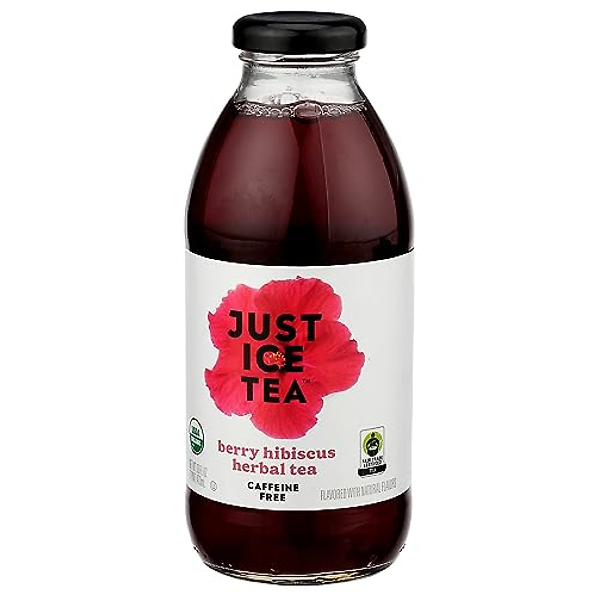 Eat The Change Just Ice Tea Organic Berry Hibiscus Herbal Tea, Caffeine Free, 16 Fluid Ounces (Pack Of 12)