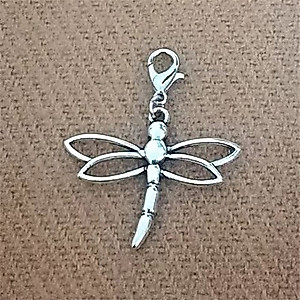 WYGUYO 2pcs Dragonfly Clip on Charm, Dragonfly Zipper Pull, Insect Jewelry