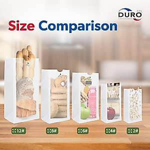 Duro - COMIN18JU053514 Grocery/Lunch Bag, Kraft Paper, 4 lb Capacity, (100 Count) (White)