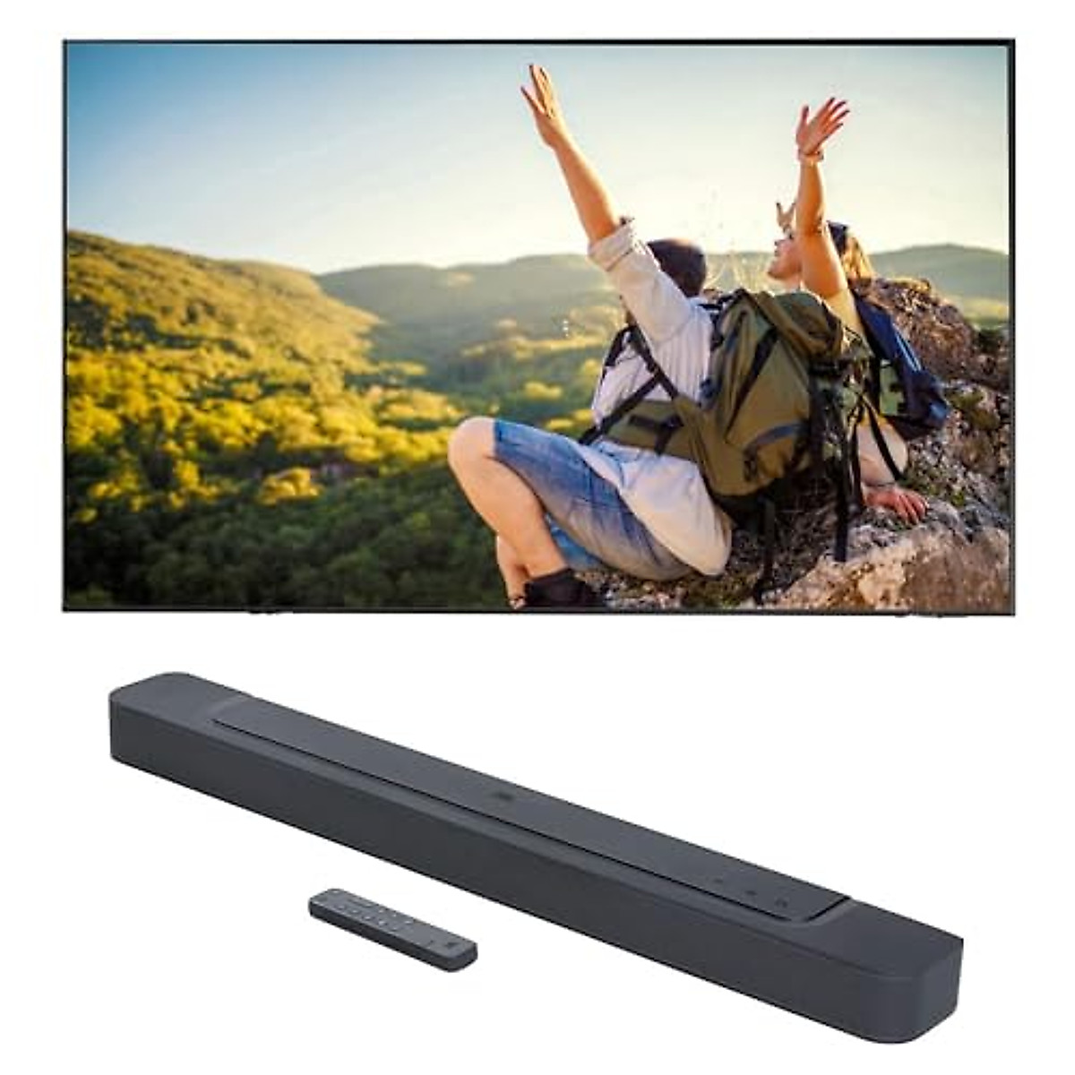 SAMSUNG QN55Q80CAFXZA 55 Inch 4K QLED Direct Full Array with Dolby Smart TV with a BAR-300 5.0ch Soundbar with MultiBeam Sound and Dolby Atmos (2023)(USED)