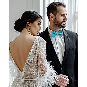 48 Pcs Bow Ties Bulk Elegant Pre Tied Bow Ties Formal Tuxedo Bowties Set with Adjustable Neck Band for Men Boys (Vivid Colors, Elegant Style)