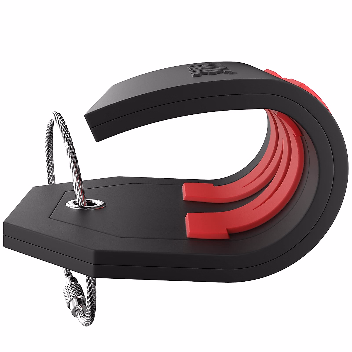 Shacke Initial Luggage Tag with Full Privacy Cover and Stainless Steel Loop - Black (Letter M)