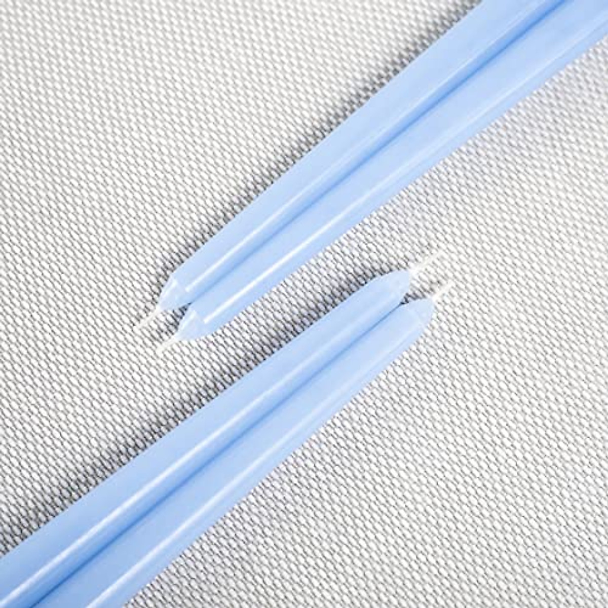 CANDWAX 10 inch Taper Candles Set of 12 - Dripless Taper Candles and Unscented Candlesticks - Perfect as Dinner Candles and Household Candles - Baby Blue Candles